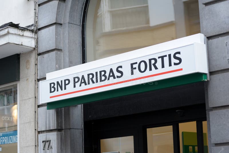 BNP Paribas Fortis sign editorial photography. Image of acronym - 21182622
