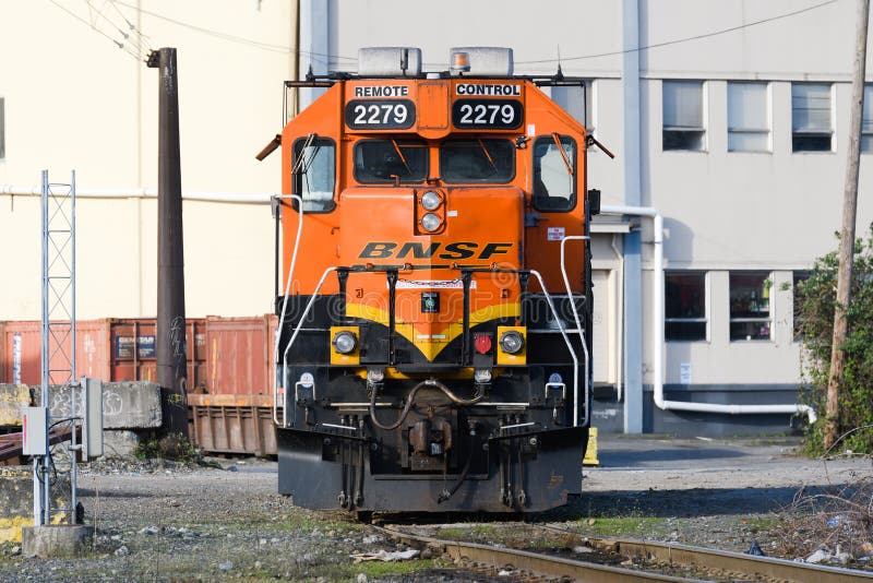 BNSF Remote Control Locomotive in Seattle Editorial Image - Image of ...