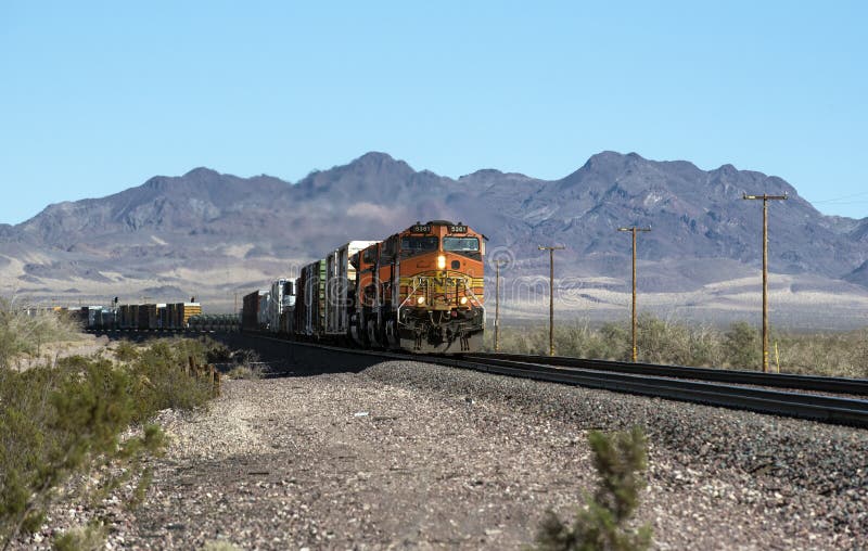 BNSF Freight Train on Tracks Editorial Image - Image of travel ...
