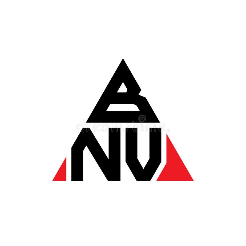 BNV Triangle Letter Logo Design with Triangle Shape. BNV Triangle Logo ...