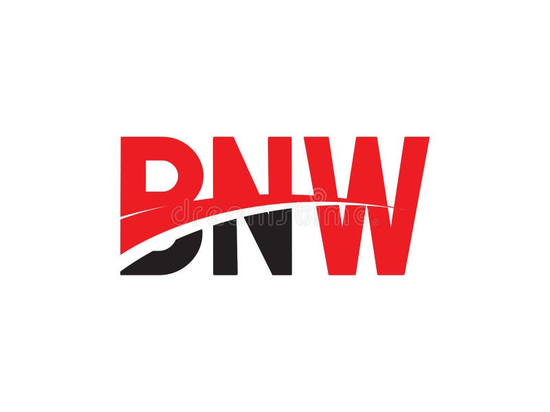 BNW Letter Initial Logo Design Vector Illustration Stock Vector ...