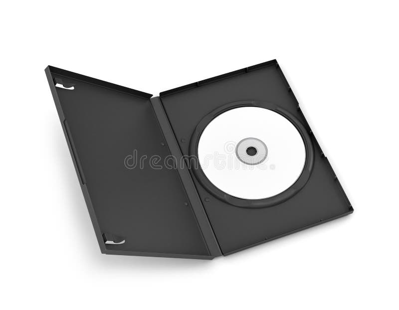 Boîte CD avec le disque, illustration stock. Illustration du objet ...