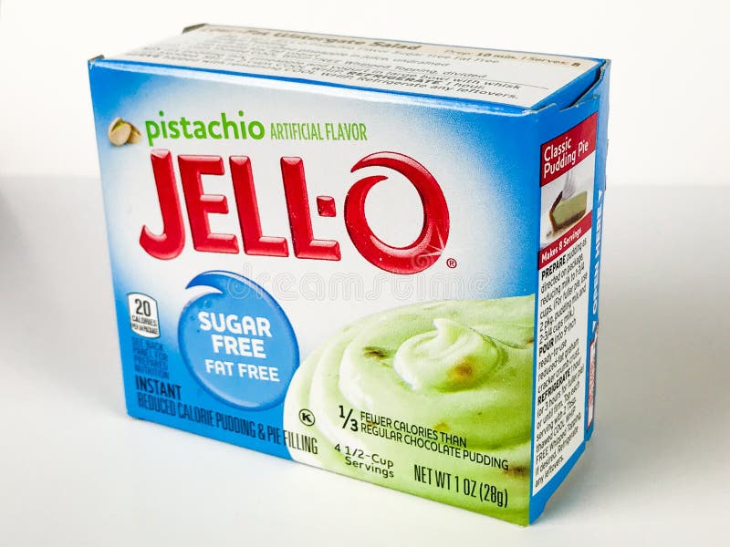 Boîte De Jello Sugar Free Pistachio Pudding Mix Image éditorial - Image ...