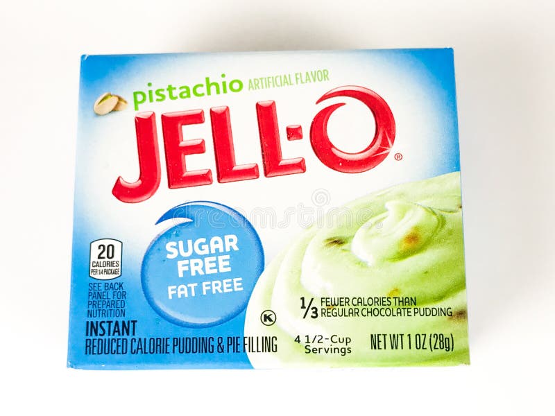 Boîte De Jello Sugar Free Pistachio Pudding Mix Photo stock éditorial ...