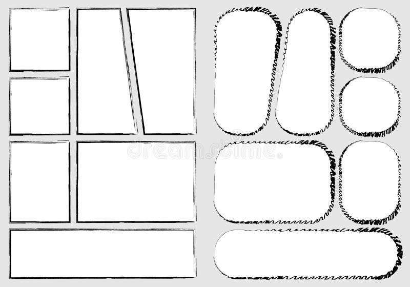 Manga Set Storyboard Layout Template for Rapidly Create the Comic Book ...