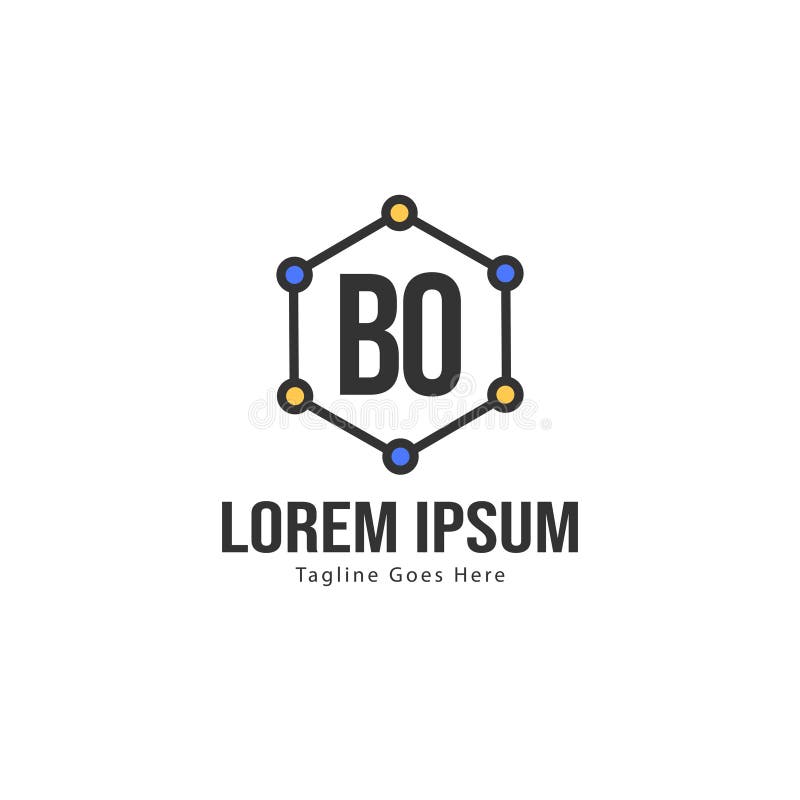 BO Letter Logo Design. Creative Modern BO Letters Icon Illustration ...