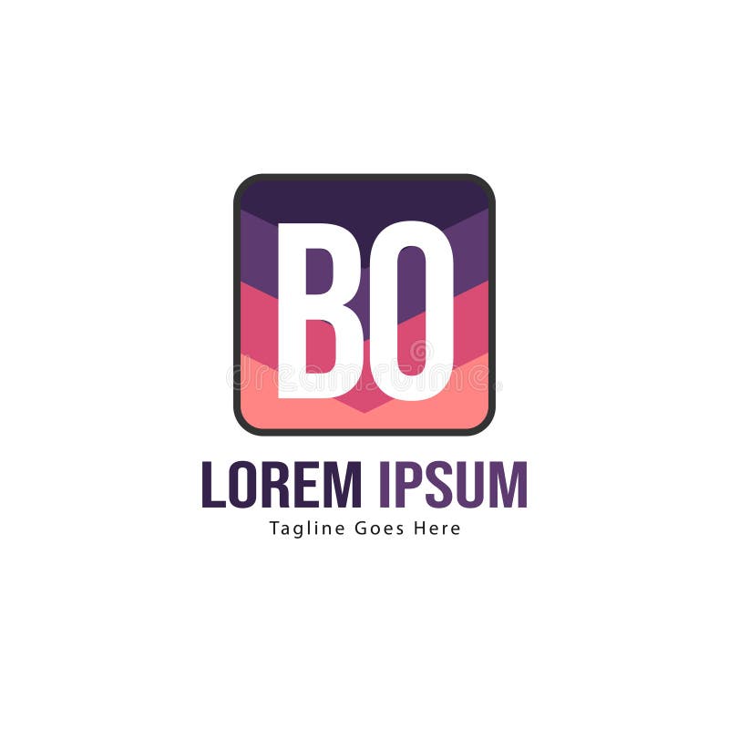 BO Letter Logo Design. Creative Modern BO Letters Icon Illustration ...