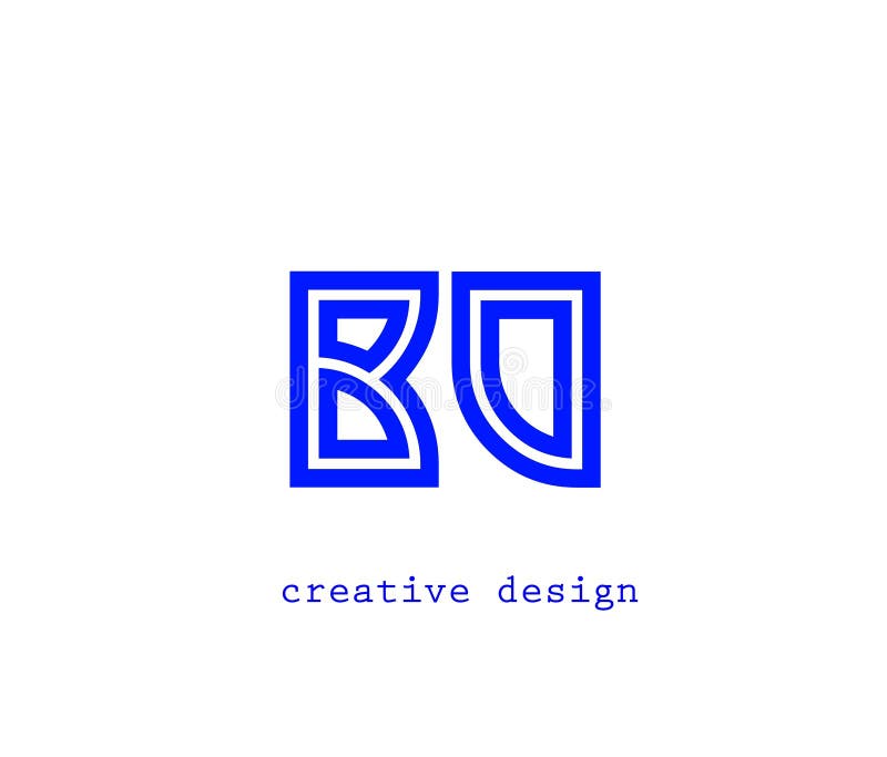Bo logo design stock illustration. Illustration of circle - 227542050
