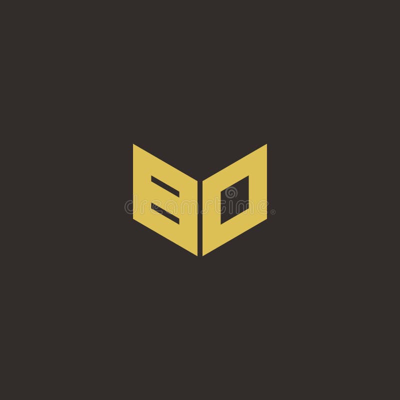 BO Logo Letter Initial Logo Designs Template with Gold and Black ...