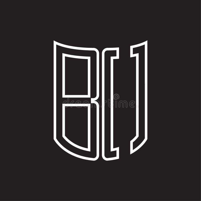 BO Logo Monogram with Ribbon Style Outline Design Template Stock Vector ...