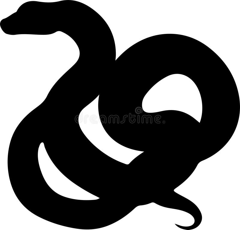 Boa Constrictor Black Silhouette Generative Ai Stock Vector ...