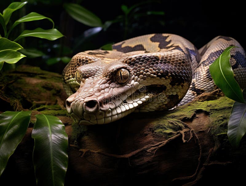 Ai Generated Illustration Wildlife Concept of Boa Constrictor Stock ...
