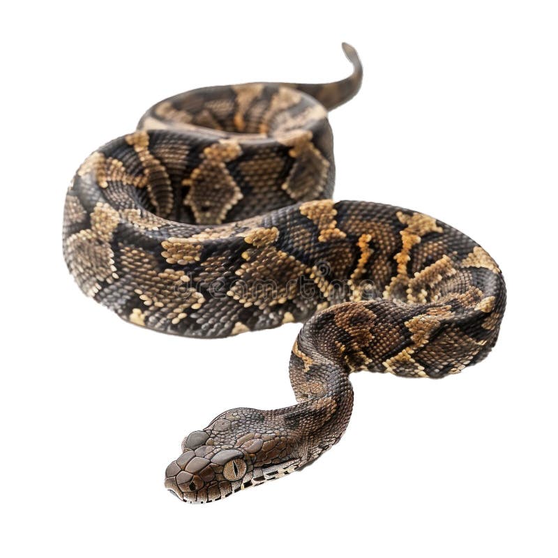 Boa Constrictor Snake Slithering on White Background Stock Image ...