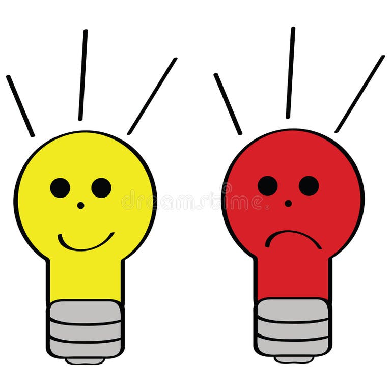 Boa e idéia ruim ilustração do vetor. Ilustração de cartoon - 10669636