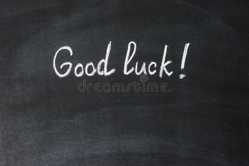 Boa sorte - texto escrito foto de stock. Imagem de texto - 70433748