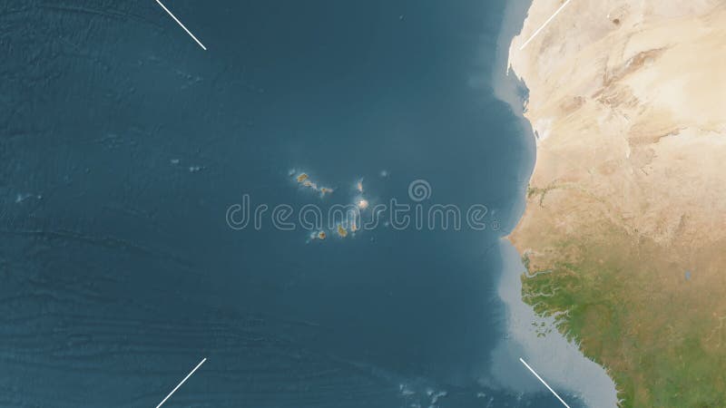 Boa Vista Island in the North Atlantic Ocean. Satellite Map. Slide ...