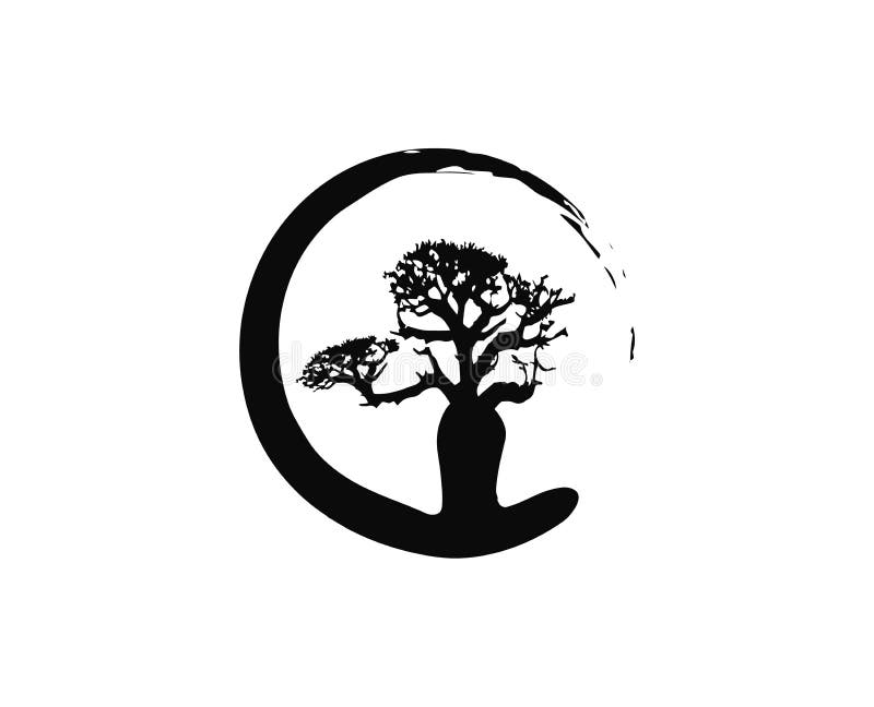 Boab or Baobab Tree Set Vector Trees Silhouette Logo Concept Stock ...