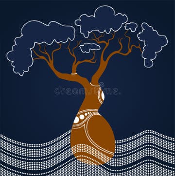Boab Aboriginal Tree Stock Illustrations – 31 Boab Aboriginal Tree ...