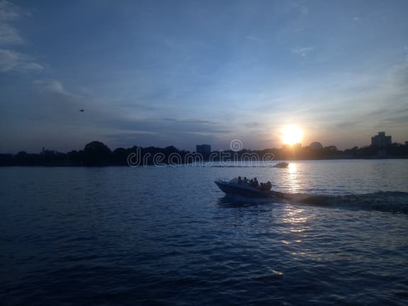 Boad Riding at Kankariya Lake and River Front Editorial Stock Photo ...