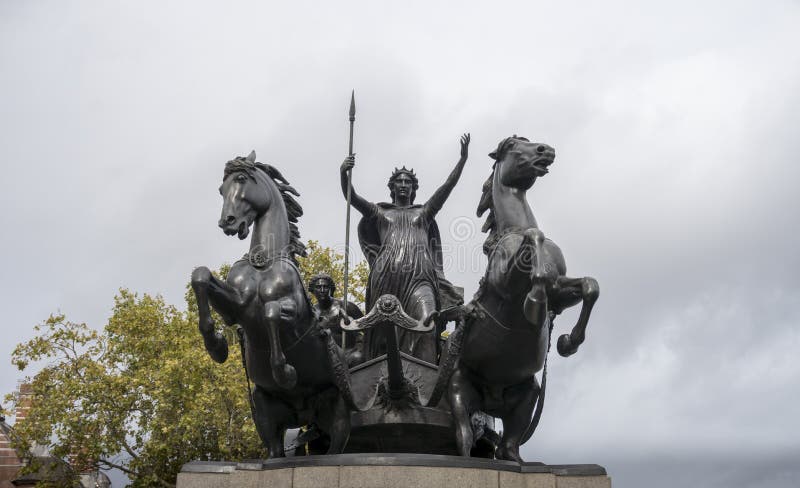 Boadicea and Her Daughters Statue Stock Photo - Image of celtic ...