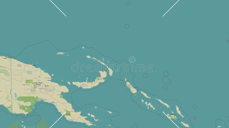 Boang Island in the South Pacific Ocean. OSM Map. Slide Stock Footage ...