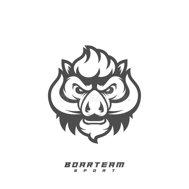 Boar Esport Gaming Mascot Logo Template Vector. Modern Head Boar Logo ...