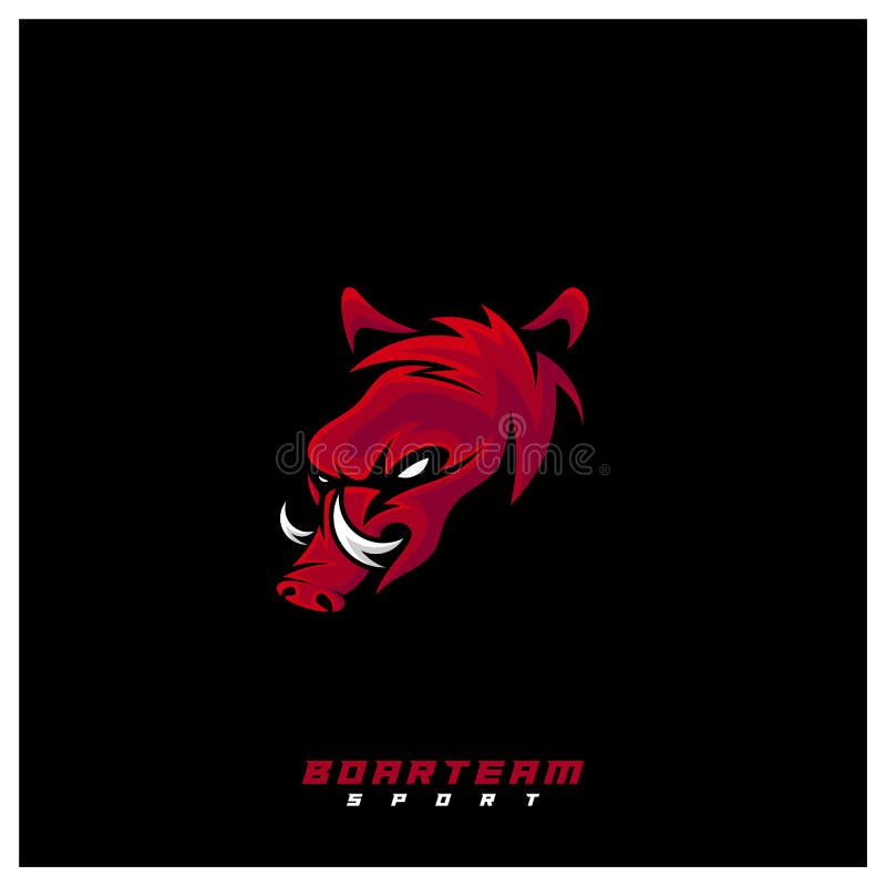 Boar Esport Gaming Mascot Logo Template Vector. Modern Head Boar Logo ...