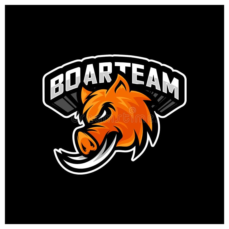 Boar Esport Gaming Mascot Logo Template Vector. Modern Head Boar Logo ...