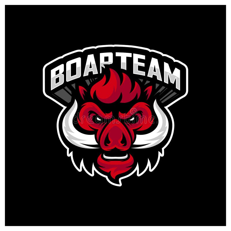 Boar Esport Gaming Mascot Logo Template Vector. Modern Head Boar Logo ...