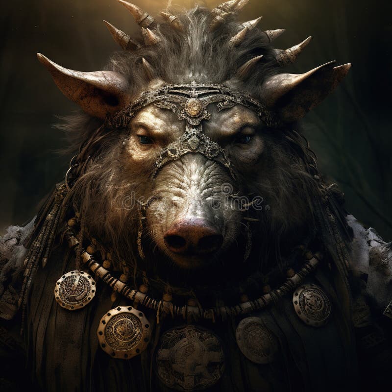Ai Generated Illustration Wildlife Concept of Boar Stock Illustration ...