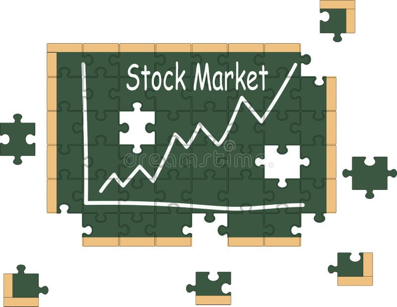 Stock Market Puzzle stock vector. Illustration of exchange - 133029614