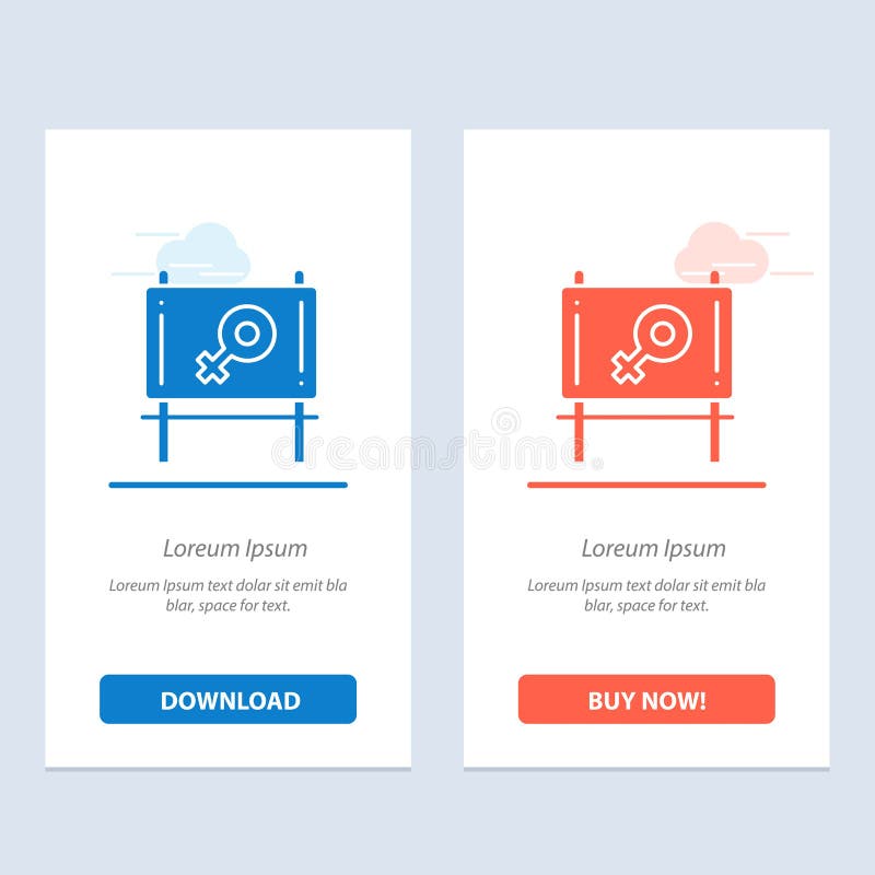 Board, Ad, Message Blue and Red Download and Buy Now Web Widget Card ...