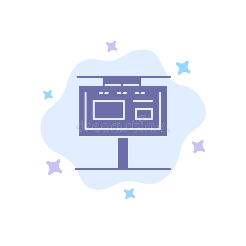 Board, Billboard, Signboard, Advertising, Branding Blue Icon on ...