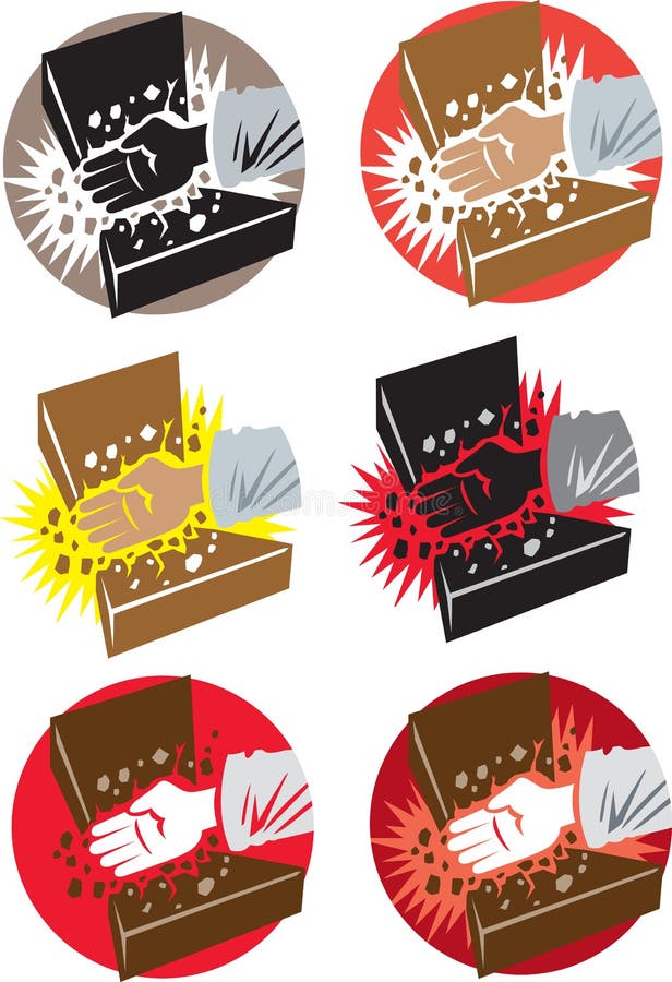 Board break icon stock vector. Illustration of wood, hand - 37524644