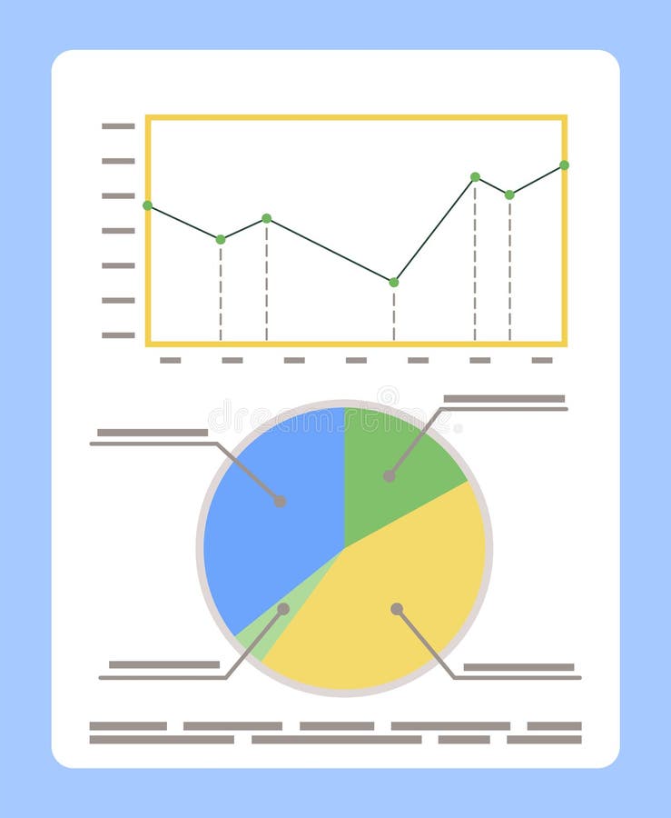 Data Diagram and Graphic on Board, Data Analysis Stock Vector ...