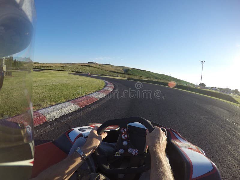 Kart Funny Moments on Board Camera Stock Image - Image of competition ...