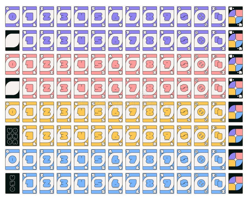 Board Card Game Uno in Retro Style. Vector Illustration, Isolated ...