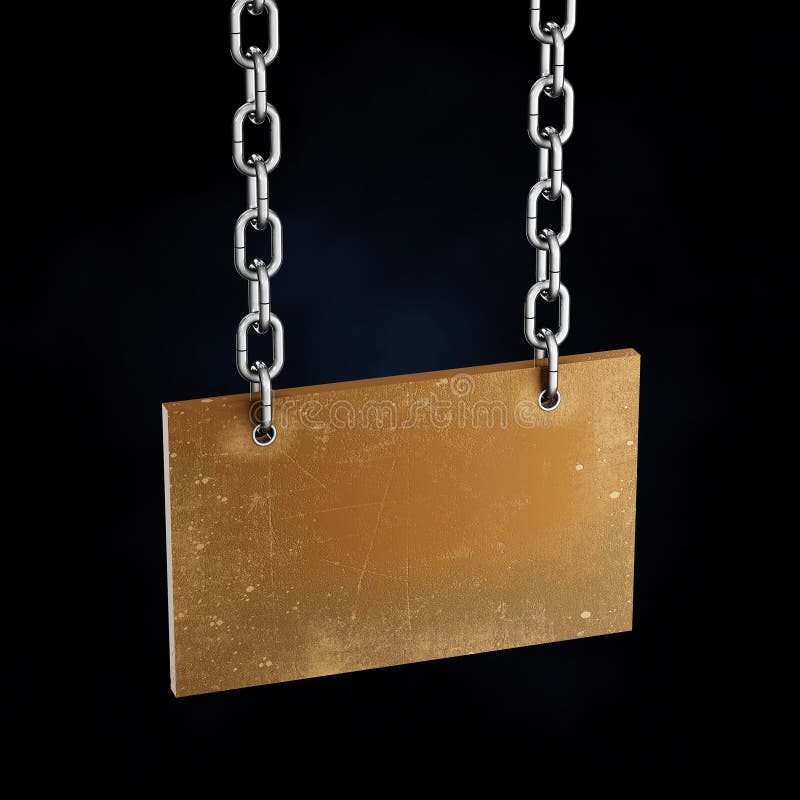 Board on chains stock illustration. Illustration of concatenation ...