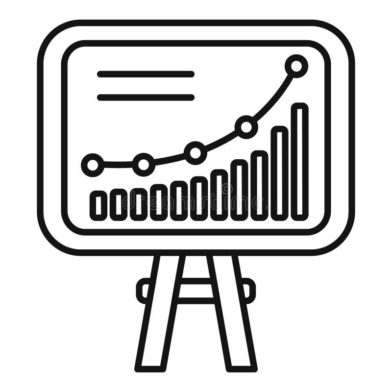 Board Chart Management Icon Outline Vector. Digital Process Stock ...