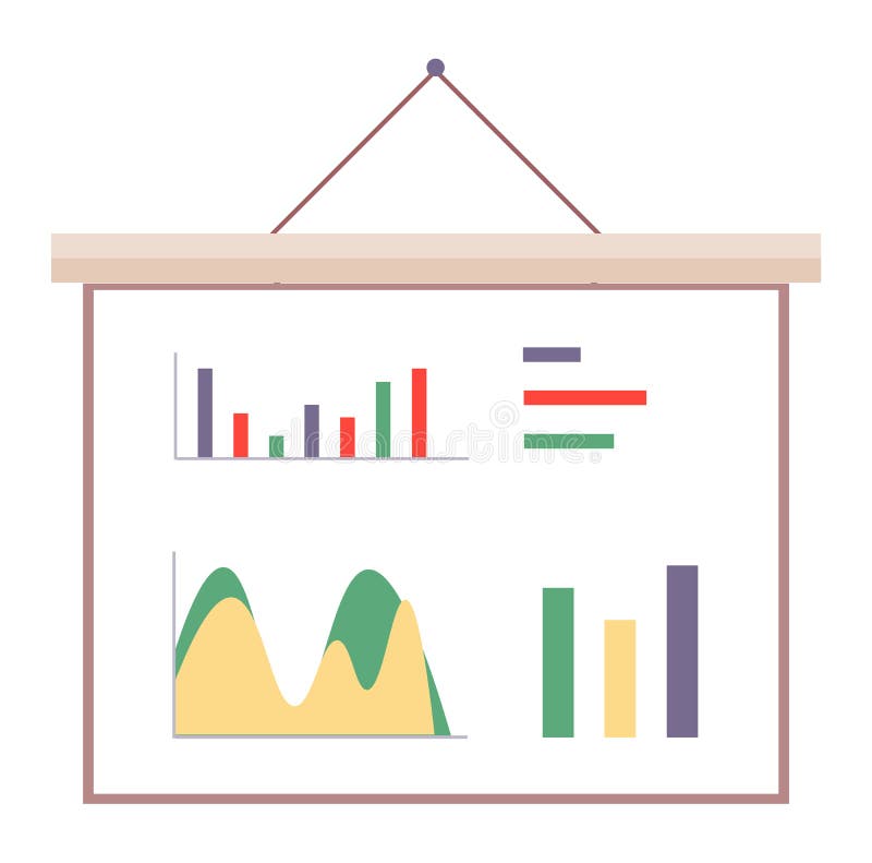 Board with Charts, Graphics, Infographics, Business Presentation at ...