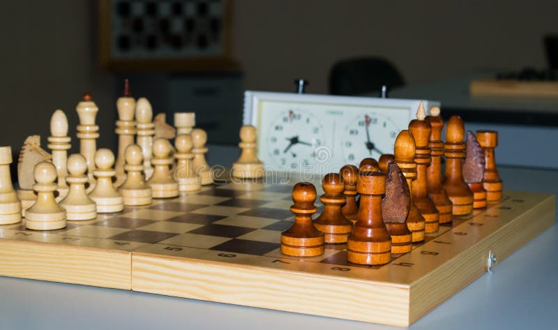 Board Chess Game with Figures Stock Image - Image of hobbies, close ...