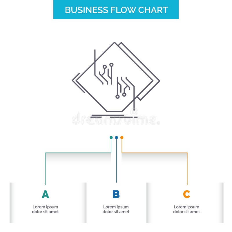 Board, Chip, Circuit, Network, Electronic Business Flow Chart Design ...