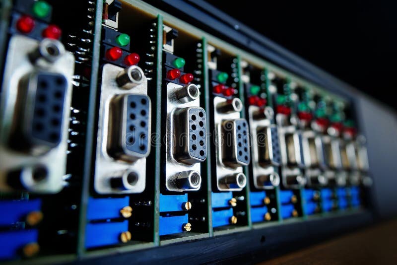 Board with Chips, Electronic Chips, Transistors and Capacitors Close-up ...