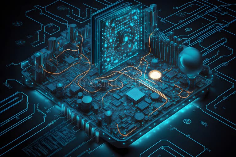 A Board with Chips and a Gaming Graphics Card Processor. Progressive ...