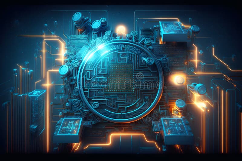 A Board with Chips and a Gaming Graphics Card Processor. Progressive ...