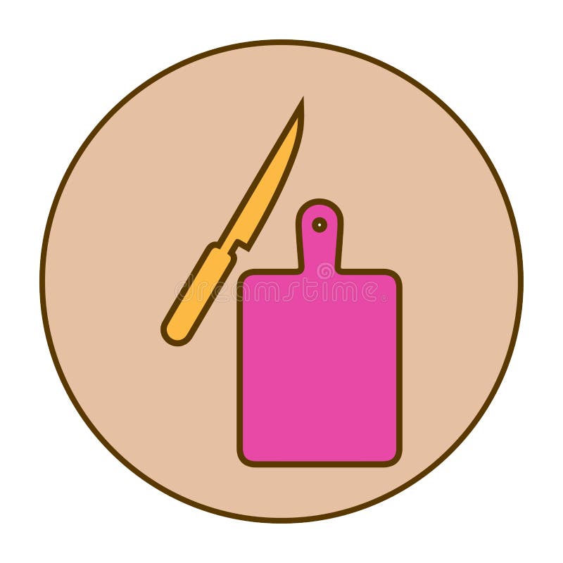Board, Chopping, Cooking Icon Stock Vector - Illustration of knife ...
