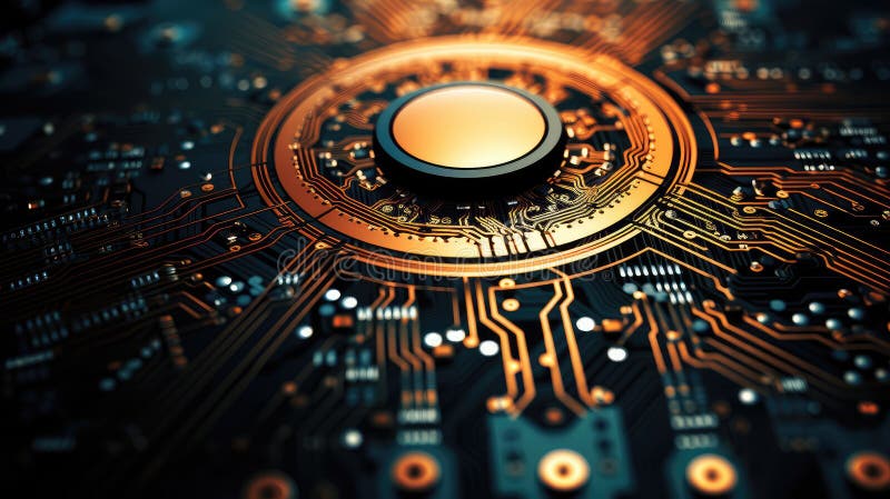 Board Circular Technology Pattern Stock Illustration - Illustration of ...