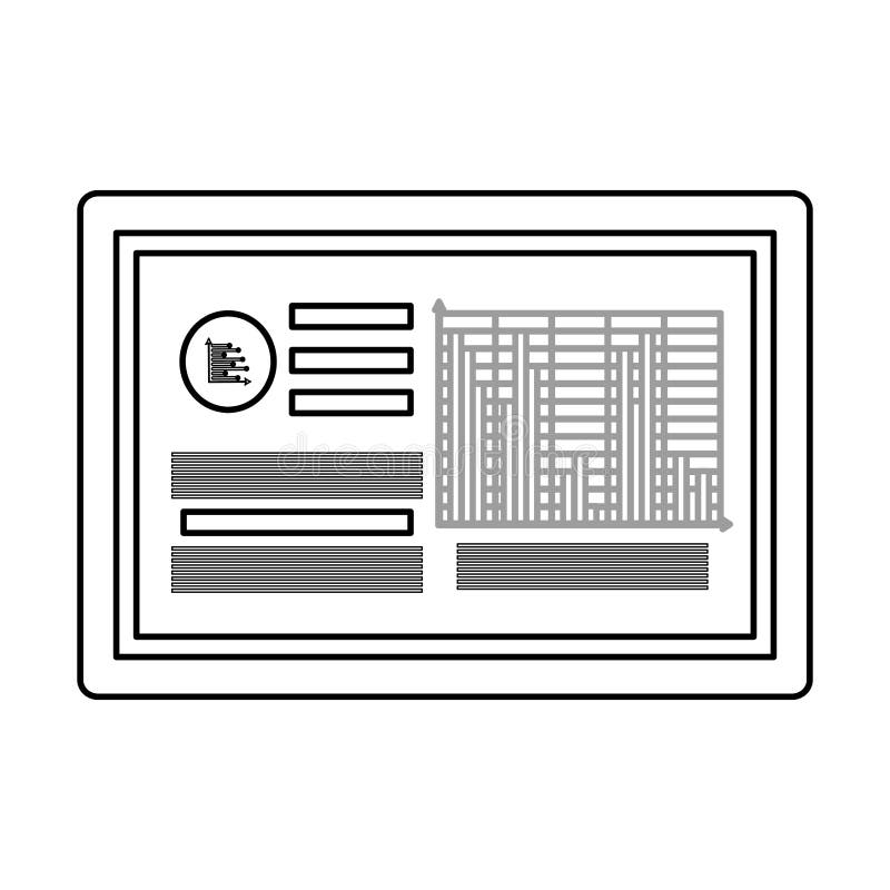 Board with Data and Bar Graph , Vector Illustration Stock Illustration ...