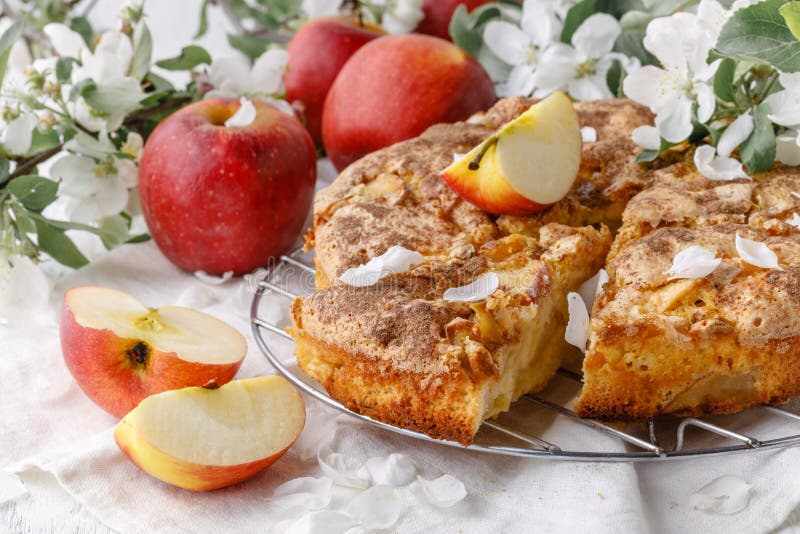 Board with Delicious Apple Pie on Table Stock Photo - Image of cinnamon ...