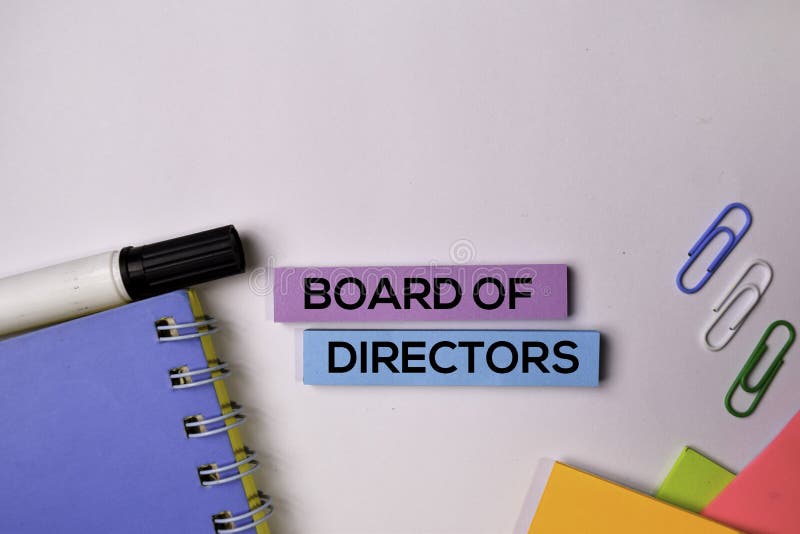 Board of Directors on Sticky Notes Isolated on White Background Stock ...